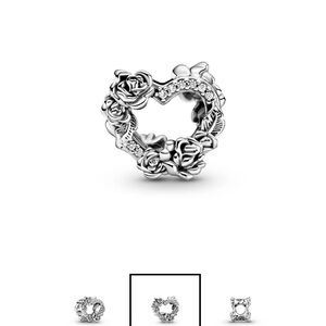 Pandora | Jewelry | Authentic Pandora Open Heart And Roses Heart Charm ...